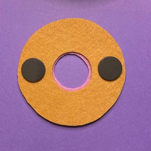 Pink Frosted Donut With Sprinkles Handmade Felt Magnet (set of 1 ...