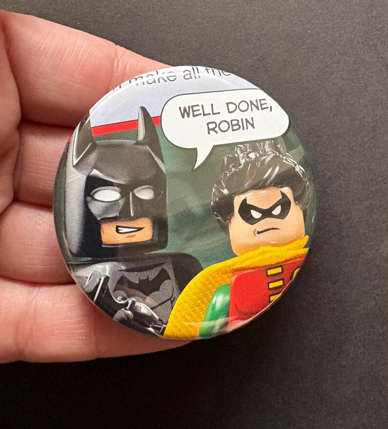 Lego DC Cartoon Children's Book Button Magnets (set of 6) 2.25 Inches ...