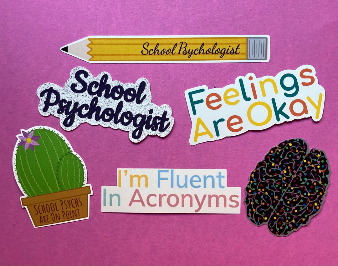 School Psychologist Sticker Bundle 6 Ct - Etsy