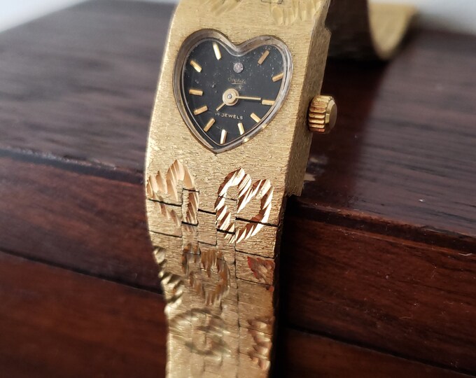 60s-70s 'everite' Vintage Ladies Watch Gold Plated Stainless Steel Back ...