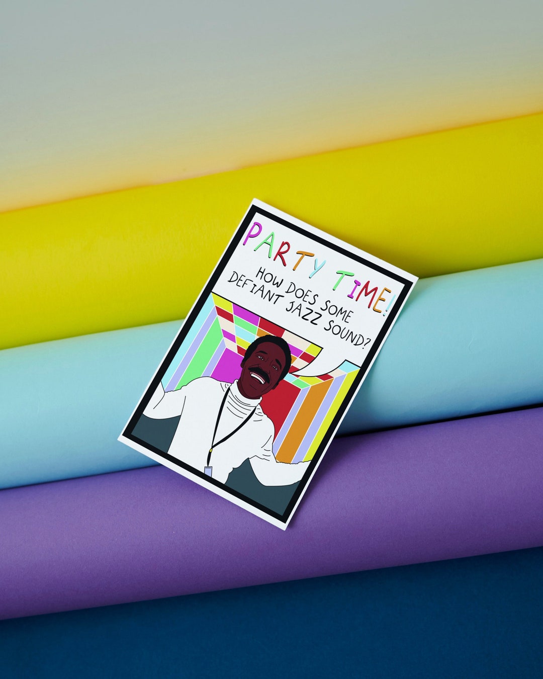 Severance Milchick Funny Party Time Defiant Jazz Birthday Greeting Card ...