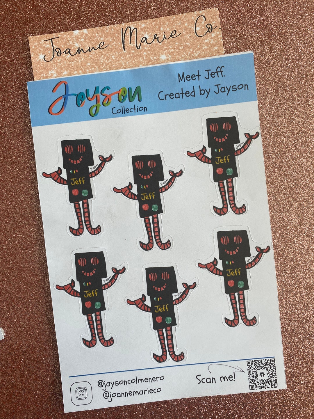 Kid Jeff the Robot Sticker Sheet | Joyson Collection - Etsy