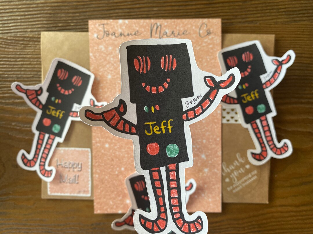 Kid Jeff the Robot Sticker | Joyson Collection - Etsy