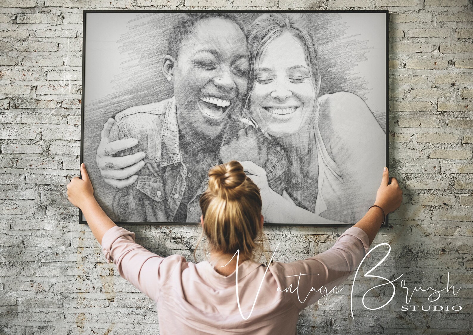 Sketch From Photo Digital Hand Drawing From Picture Turn | Etsy