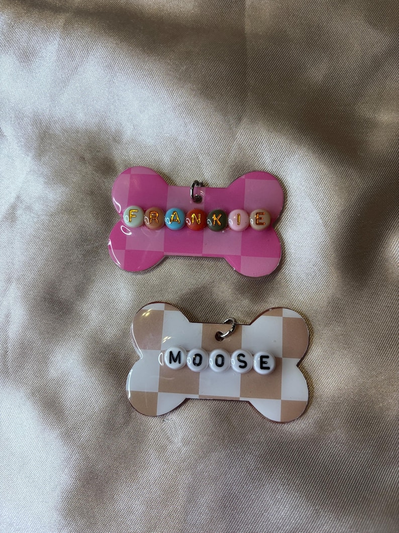 Custom Resin Dog Name Tags - Etsy
