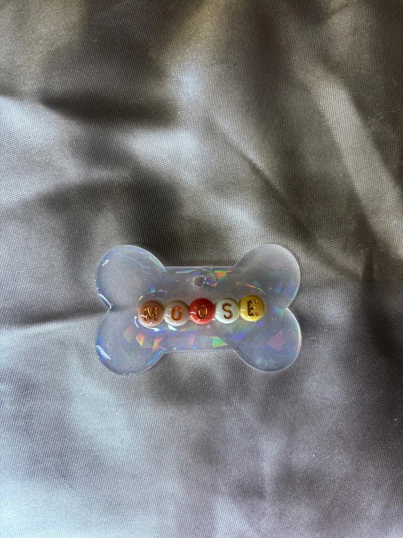 Custom Resin Dog Name Tags - Etsy