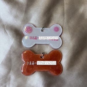 Custom Resin Dog Name Tags - Etsy