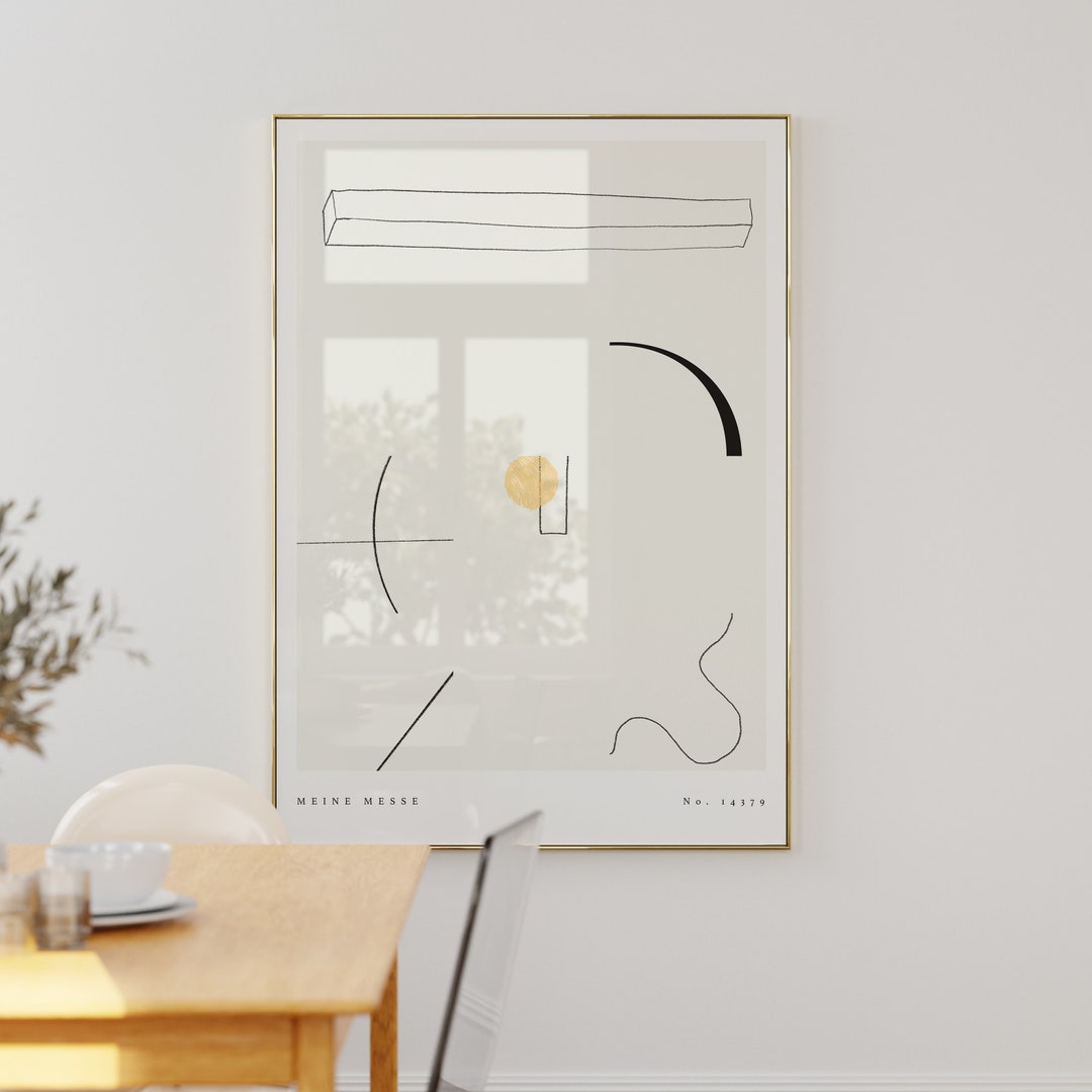 Modern Abstract Line Art Expo Poster Print, Simple Neutral Gallery Art ...
