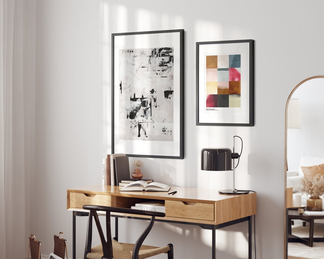 Modern Abstract Line Art Print, Simple Gallery Wall Art, Neutral Light ...