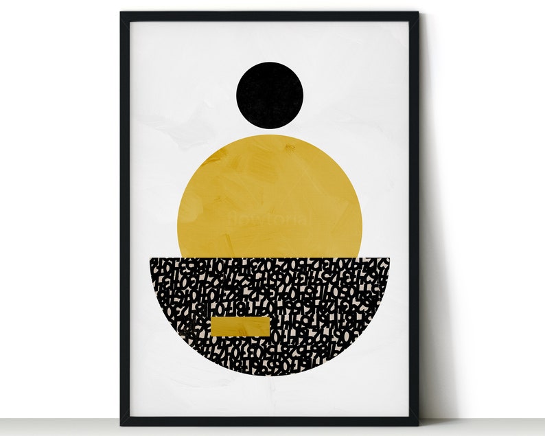 Set of 3 Mustard Art Prints Printable Yellow Wall Art - Etsy