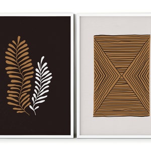 Set of 3 Mustard Art Prints, Printable Yellow Wall Art, Mustard and ...