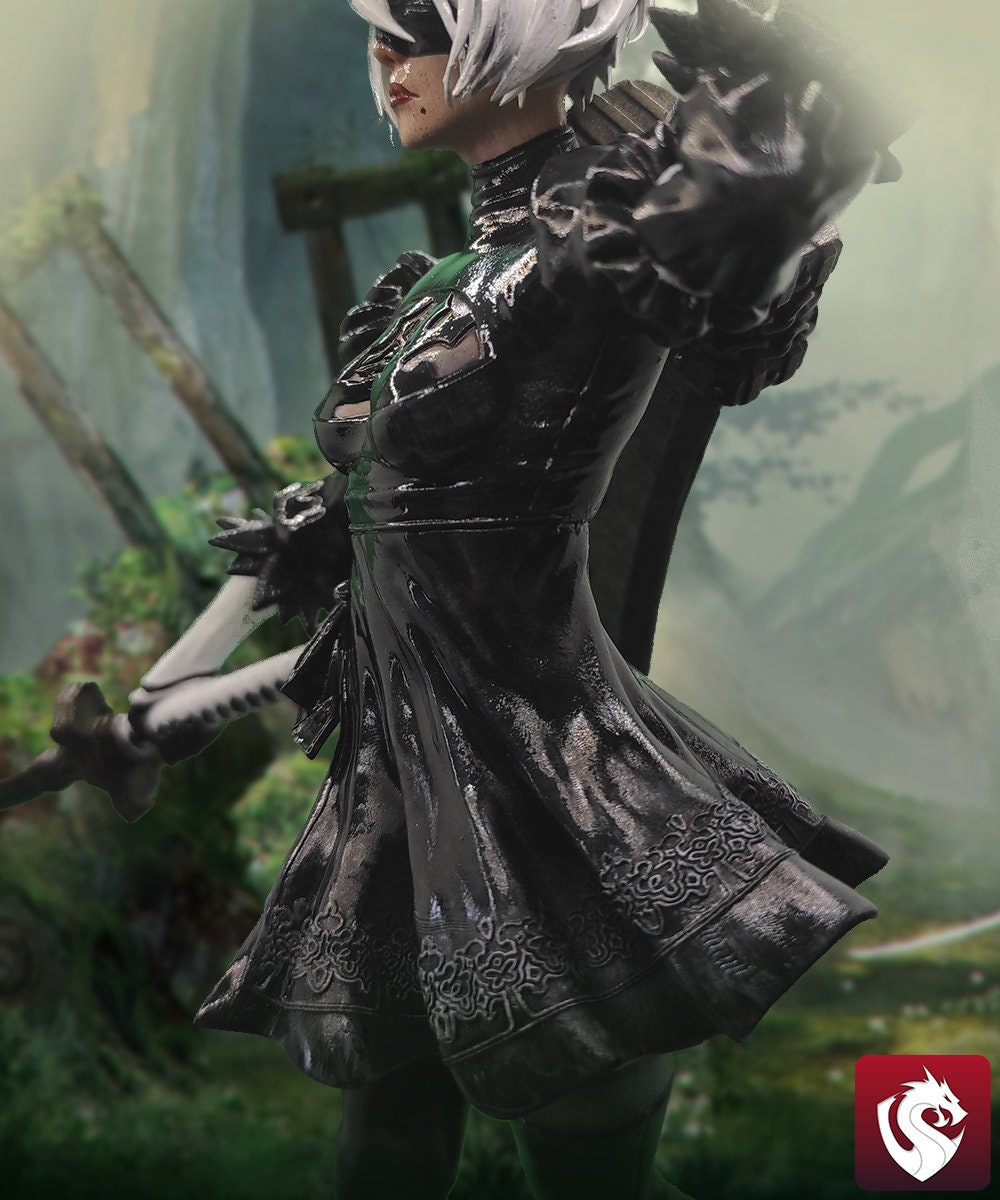 Nier Automata 2B Resin Printed Figure Hand Painted - Etsy