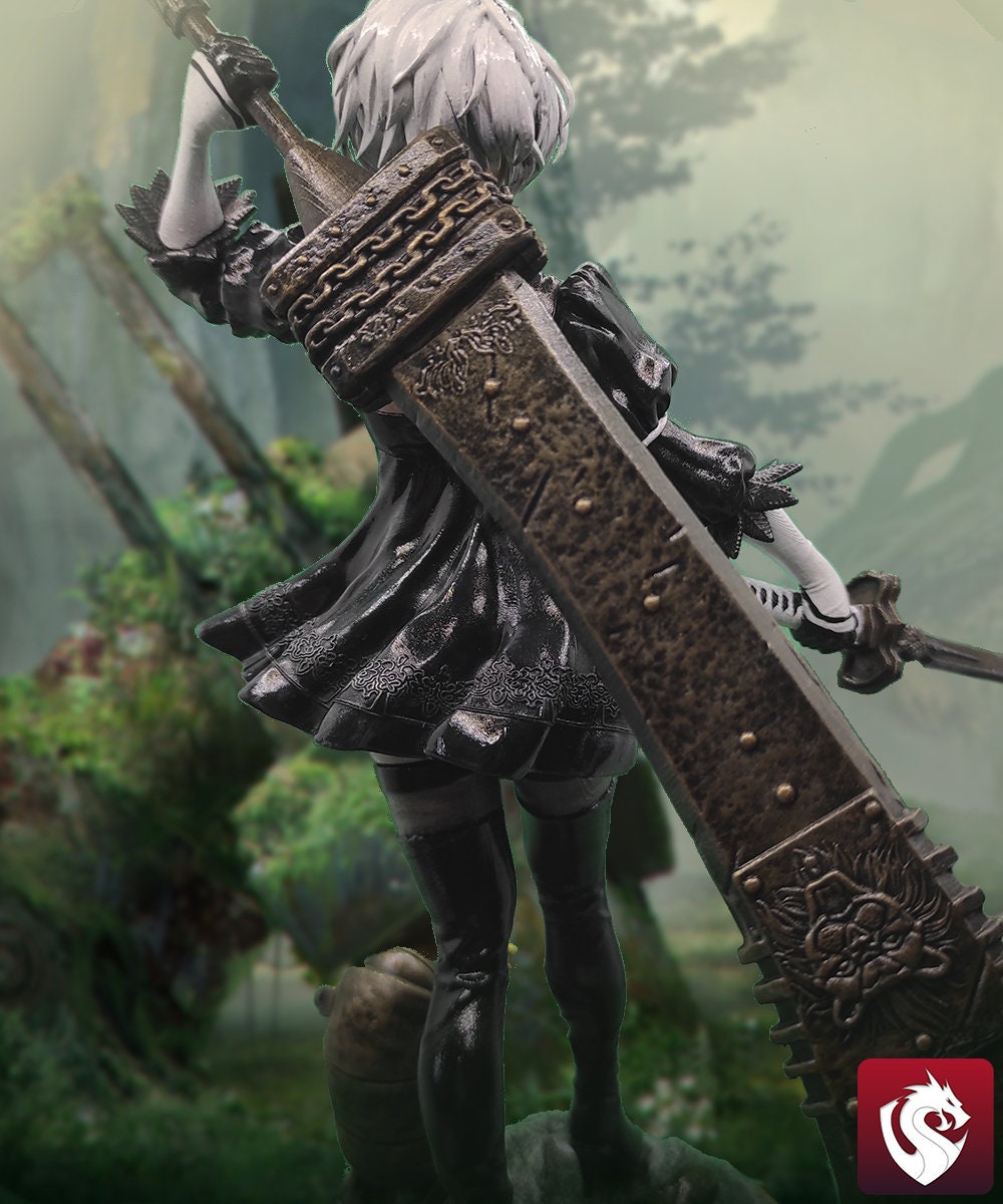 Nier Automata 2B Resin Printed Figure Hand Painted - Etsy