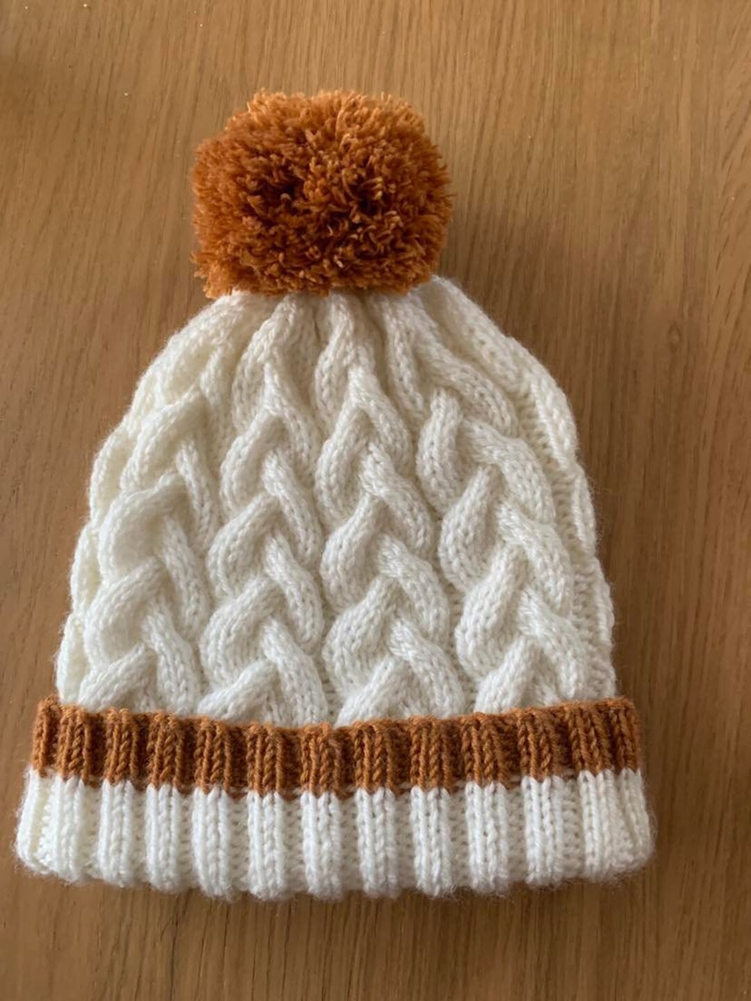 Child's Hand Knitted Cable Hat - Etsy