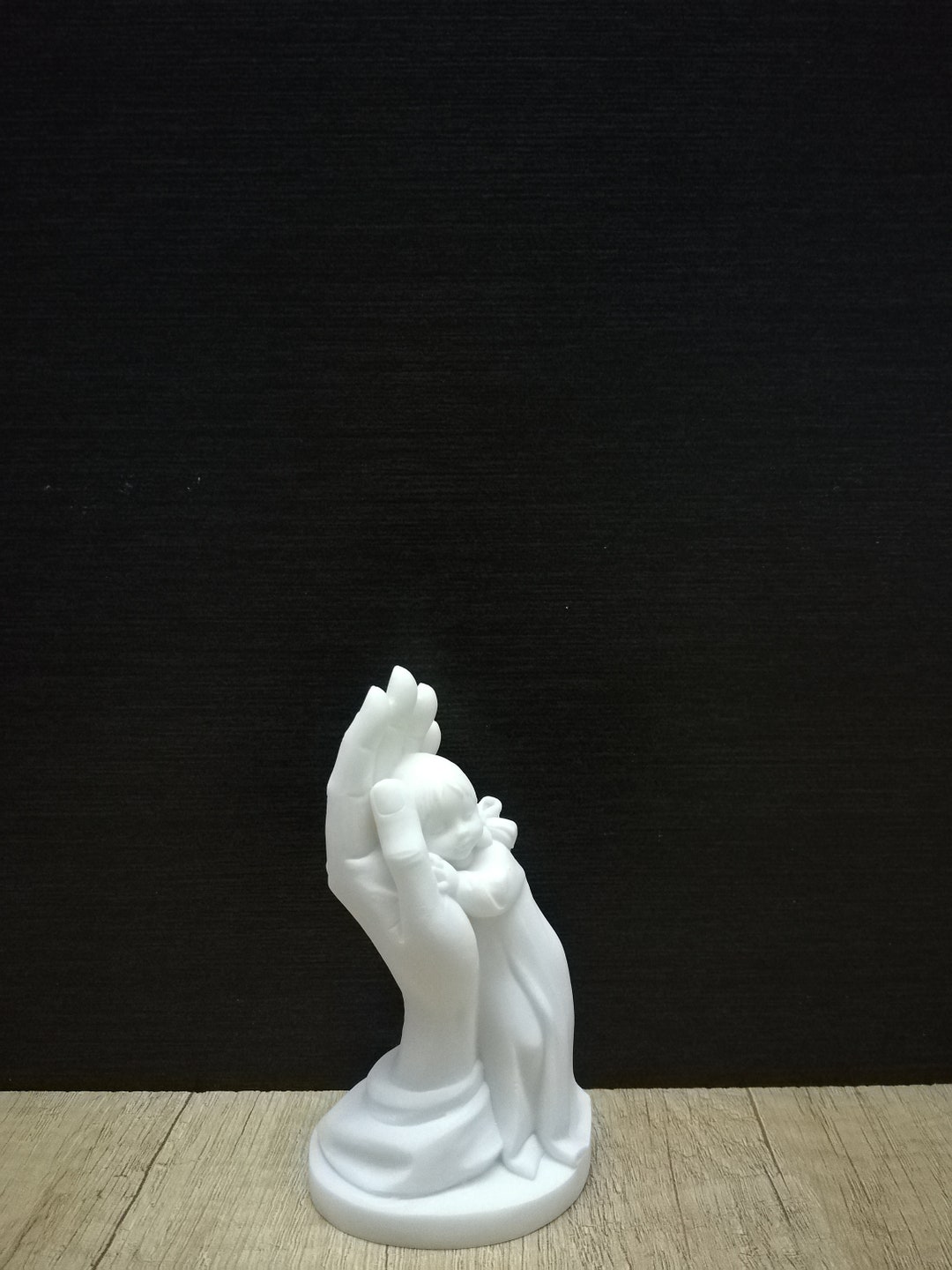 Handmade Greek Alabaster Angel Protecting Child Sculpture - Etsy