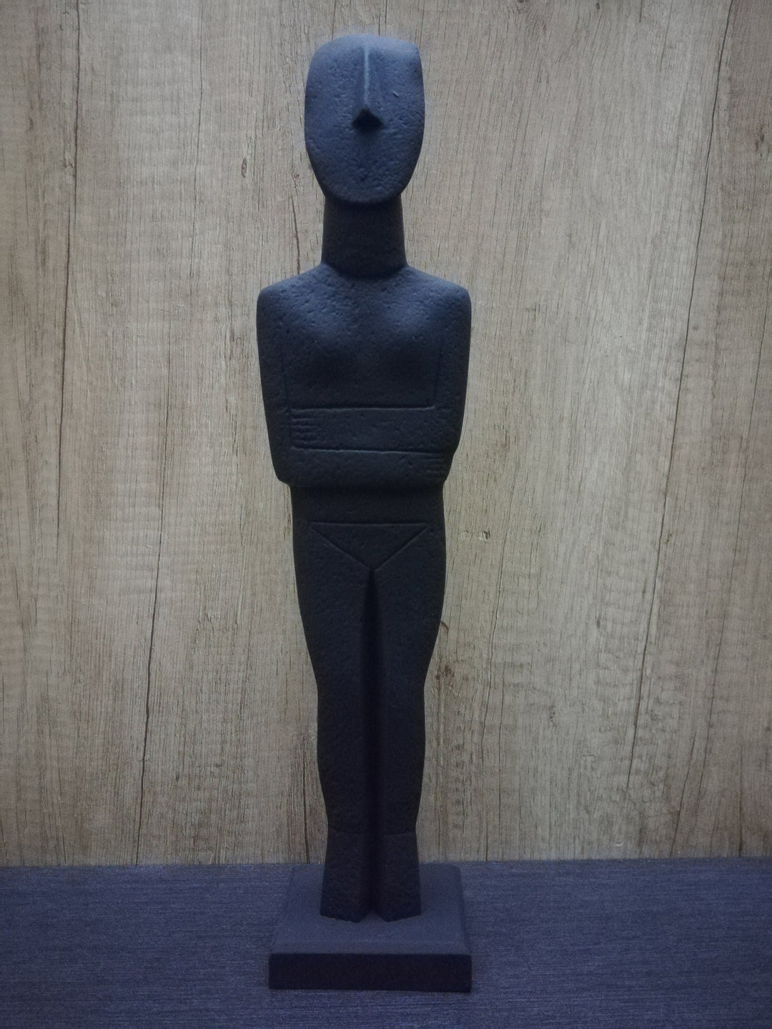 Cycladic Idol Sculpture: Handmade Alabaster Art (14.96in) - Etsy