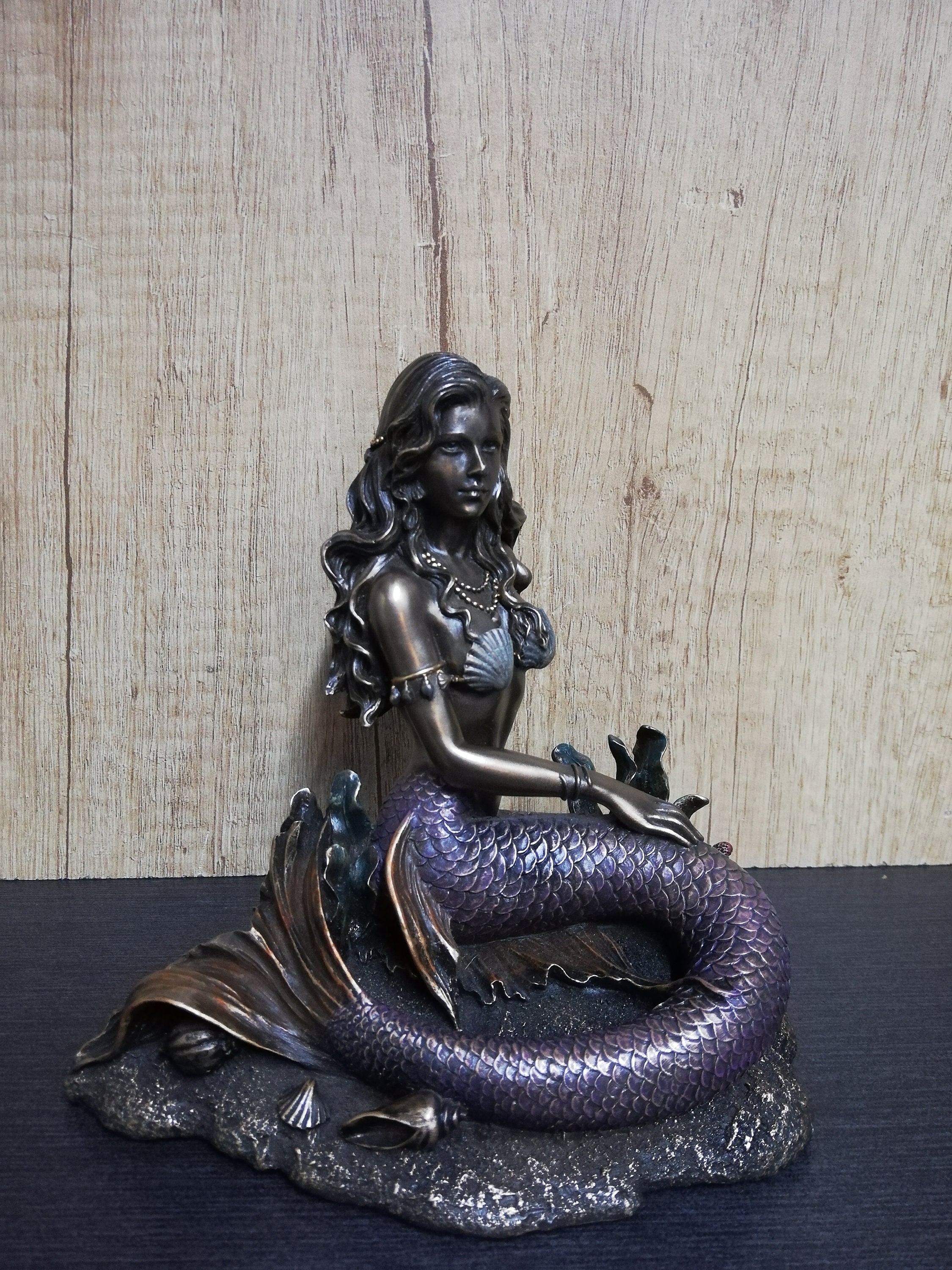 Bronze Color Mermaid Statue - Veronese Design - Unique Details - Etsy