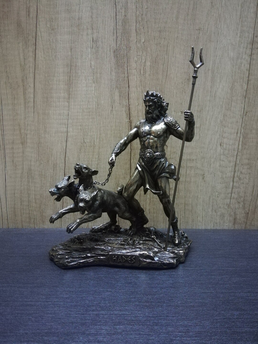 Hades & Cerberus Bronze Statue - Greek God of the Underworld (9.05in ...
