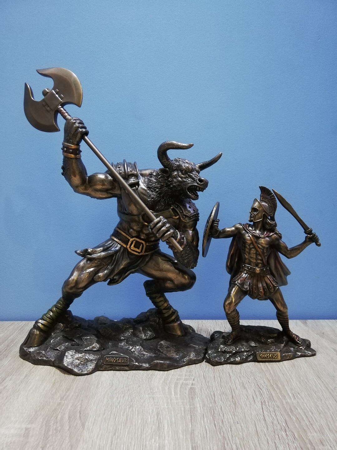 Set Theseus Fights With the Minotaur Statue Theseus 20.5cm Minotaur ...