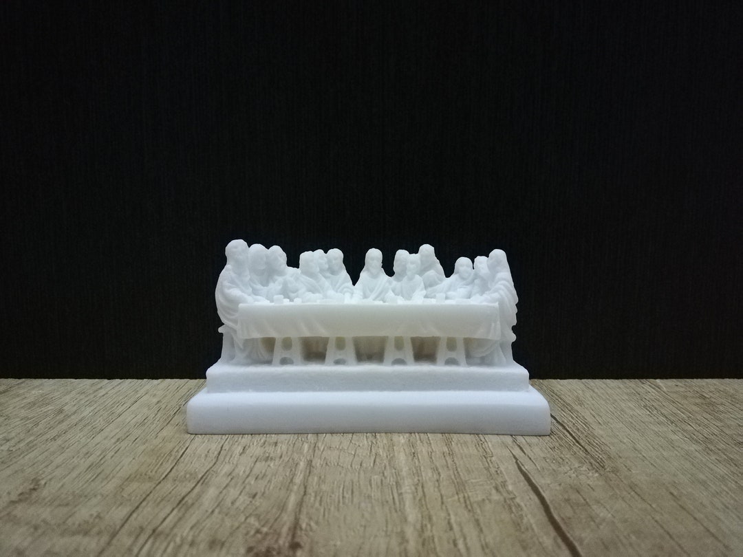 The Last Supper Handmade Marble Sculpture 5.3cm-2.08inh & 10cm-3.93inw ...
