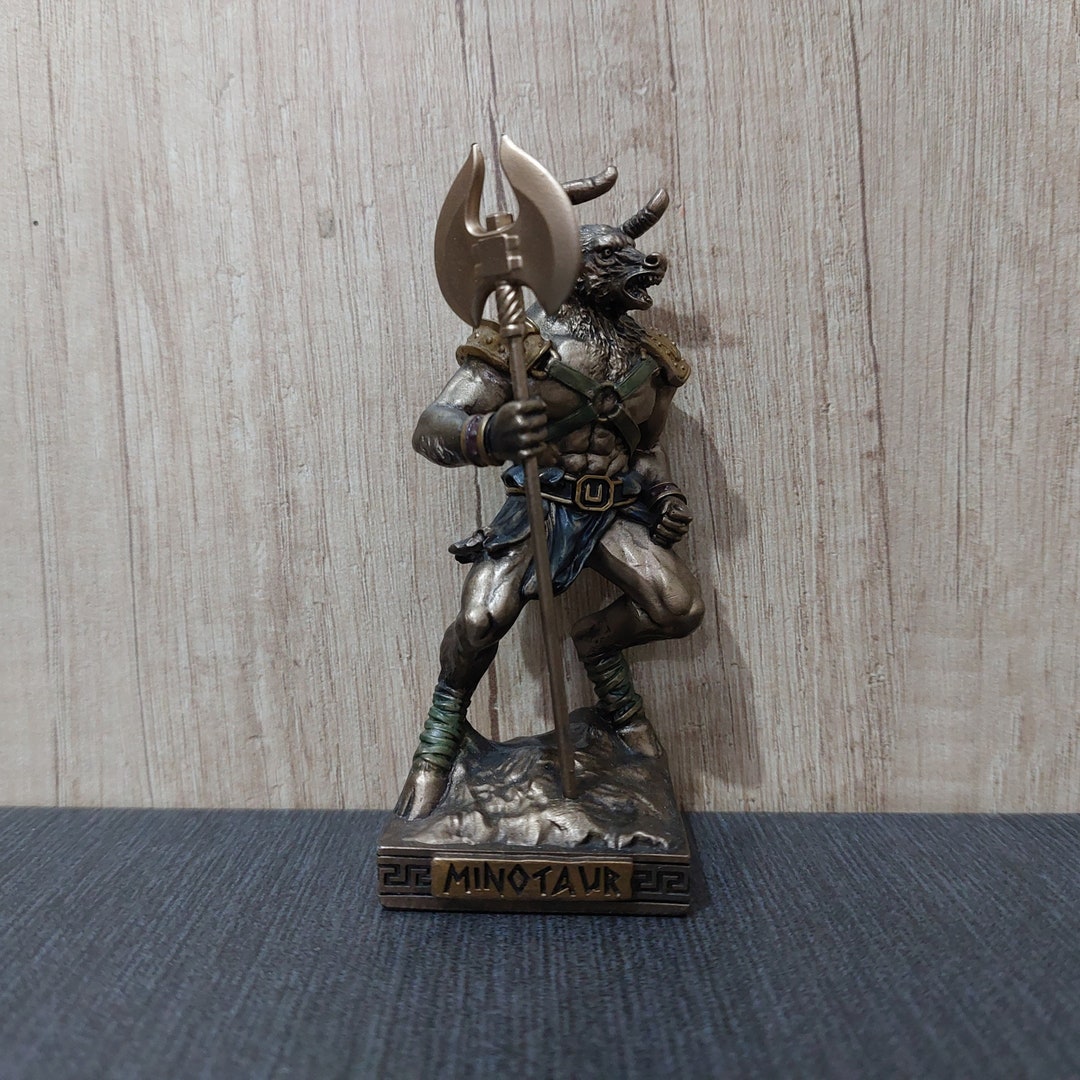 Minotaur Ancient Greek Statue Cretan Bull 9.5cm-3.74in Mini Size Statue ...