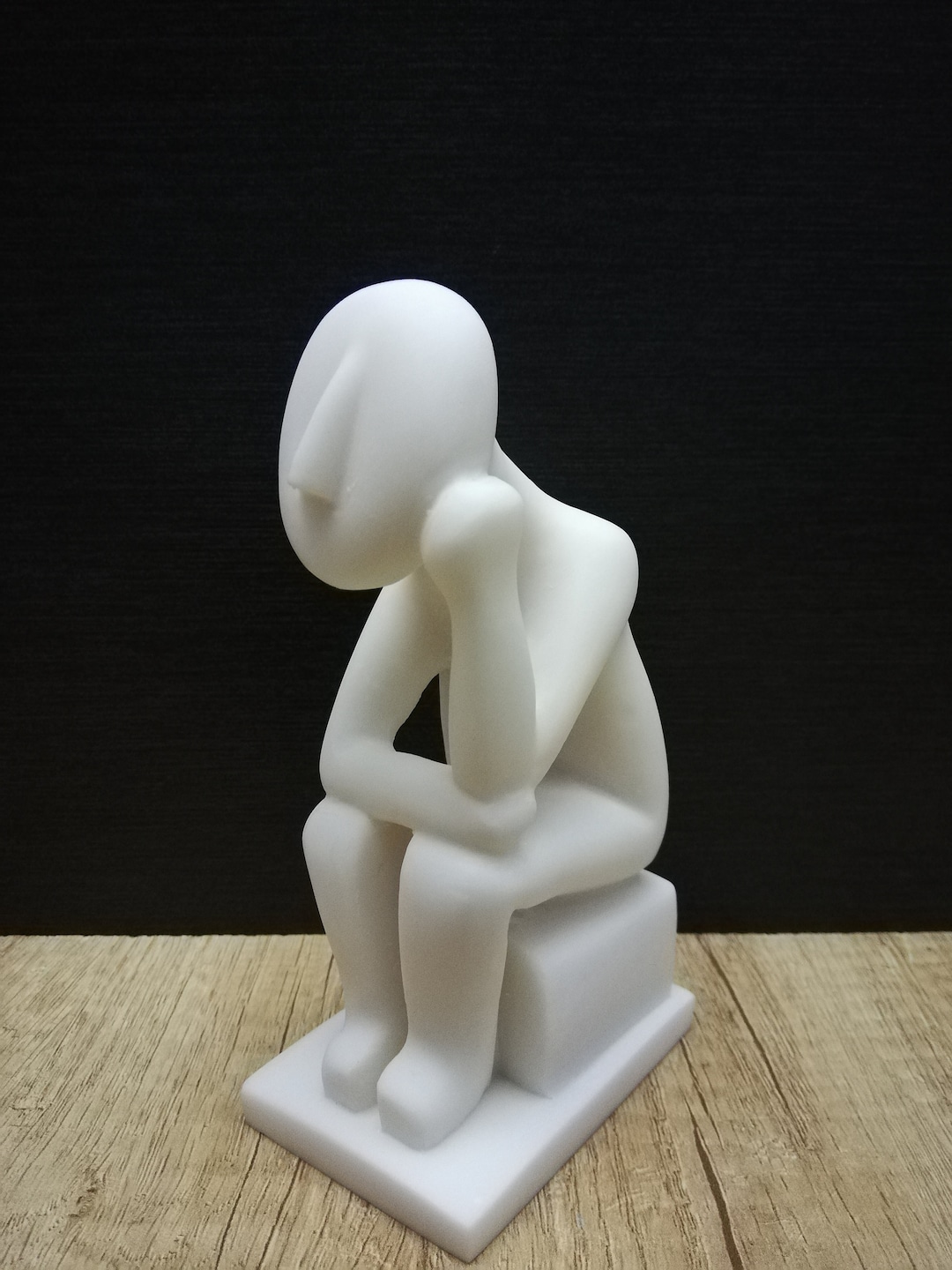 Cycladic Idol Μan ''the Thinker'' 16.5cm - 6.49in Alabaster Handmade ...