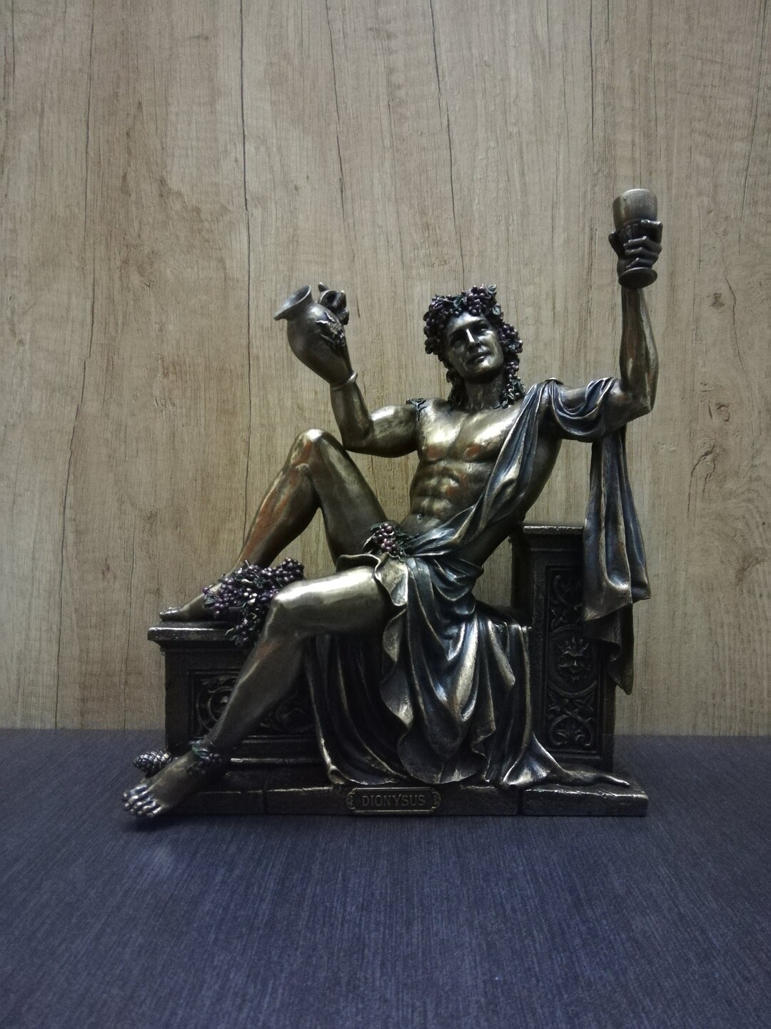 Dionysus Statue: Greek God of Wine, Bronze Color (9.64in) - Etsy