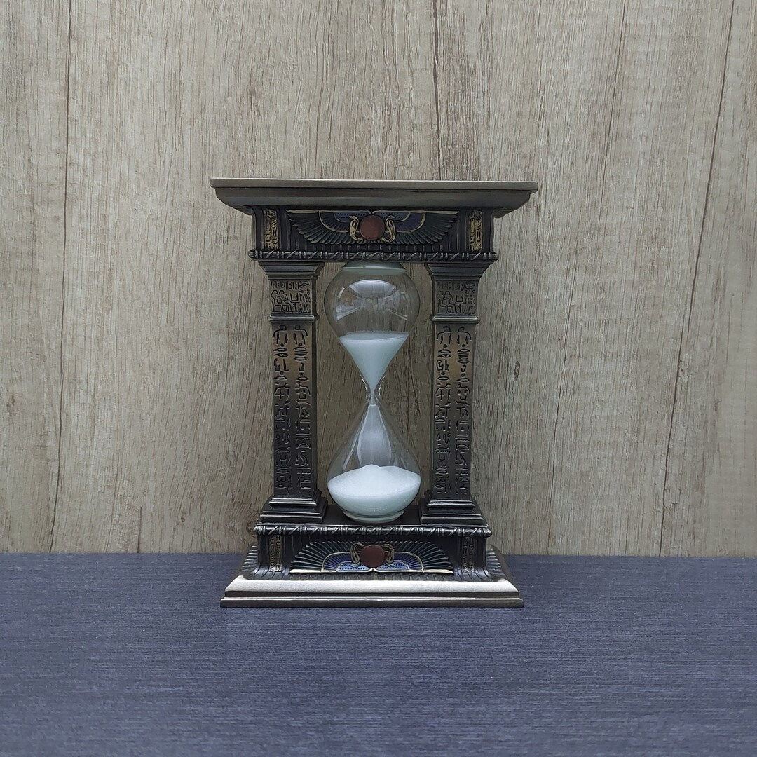 Egyptian Hourglass 17cm 669in Amazing Details And Symbols Statue With Unique Details Bronze Color