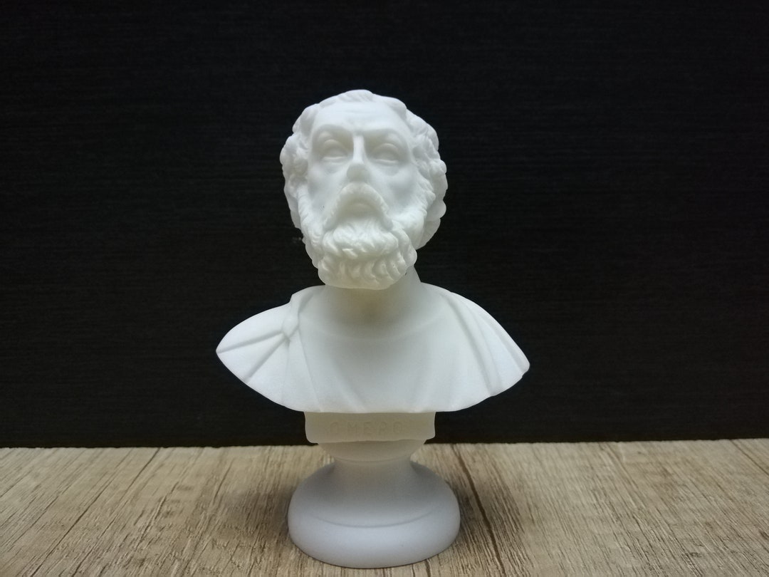 Homer Bust: Handmade Cast Alabaster Sculpture - Etsy