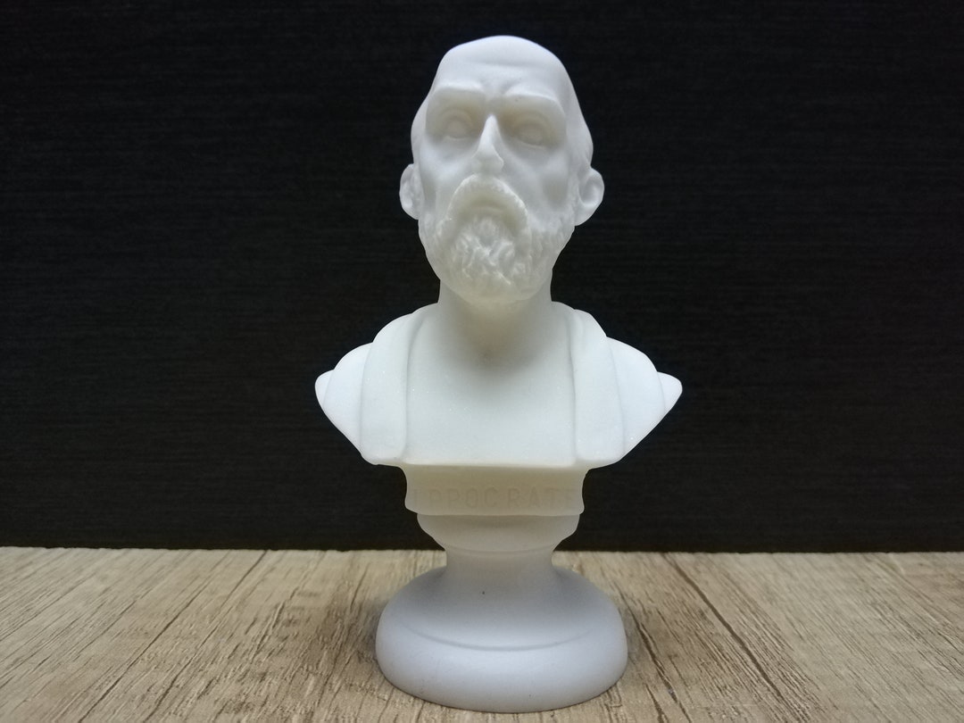 Handmade Hippocrates Bust: Marble Cast Sculpture (4.13 In) - Etsy