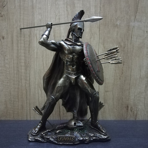 Bronze Spartan Warrior Statue - Etsy