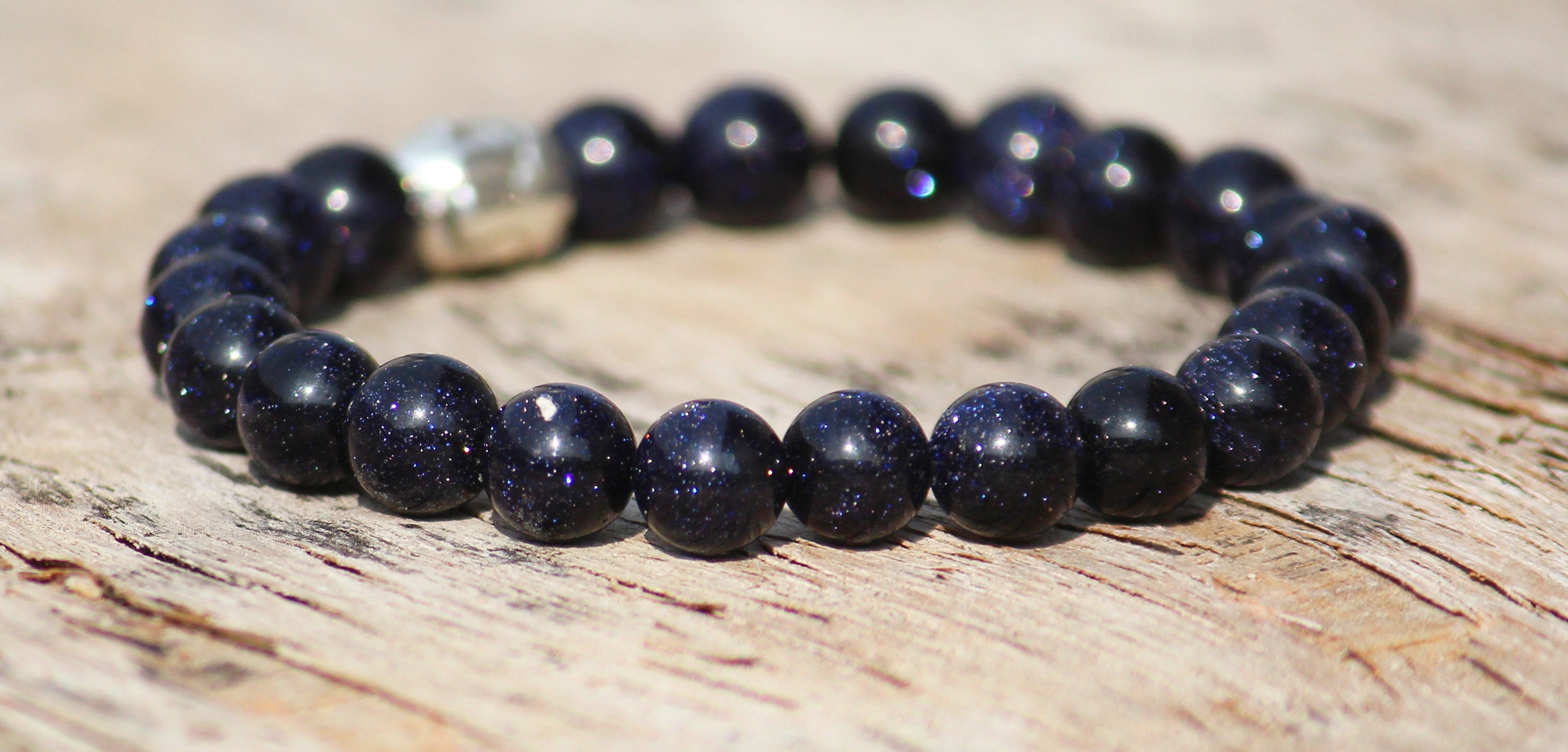 Blue Sun Sitara Stone Bead Bracelet for MEN & Woman on - Etsy