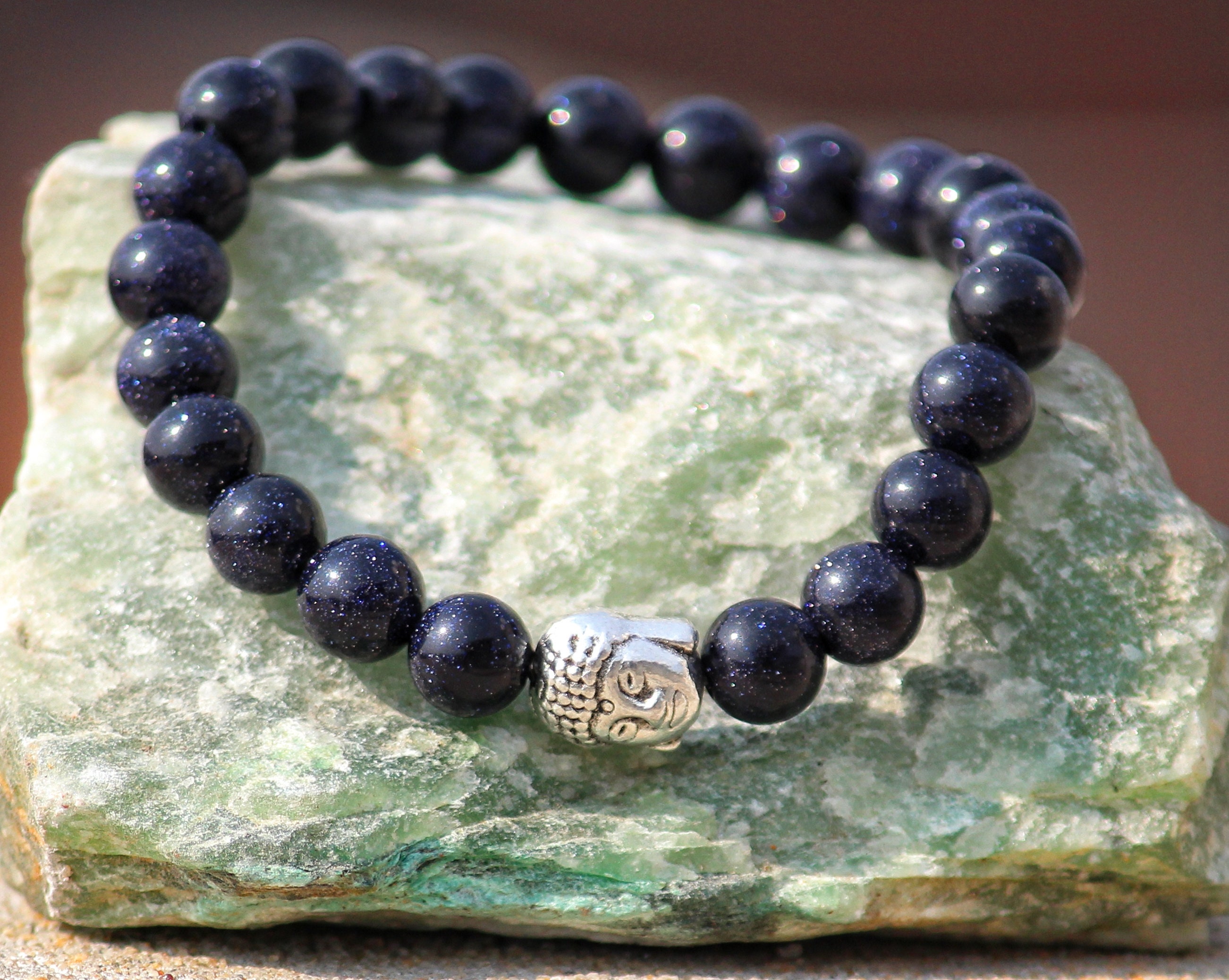 Blue Sun Sitara Stone Bead Bracelet for MEN & Woman on - Etsy