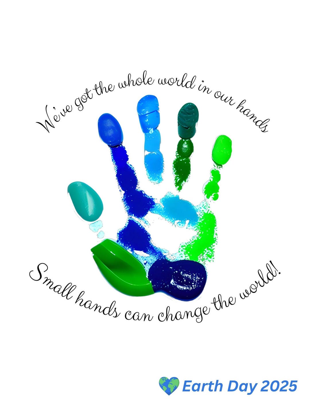 Earth Day Handprint Craft | Toddler Baby Handprint Footprint DIY Card ...