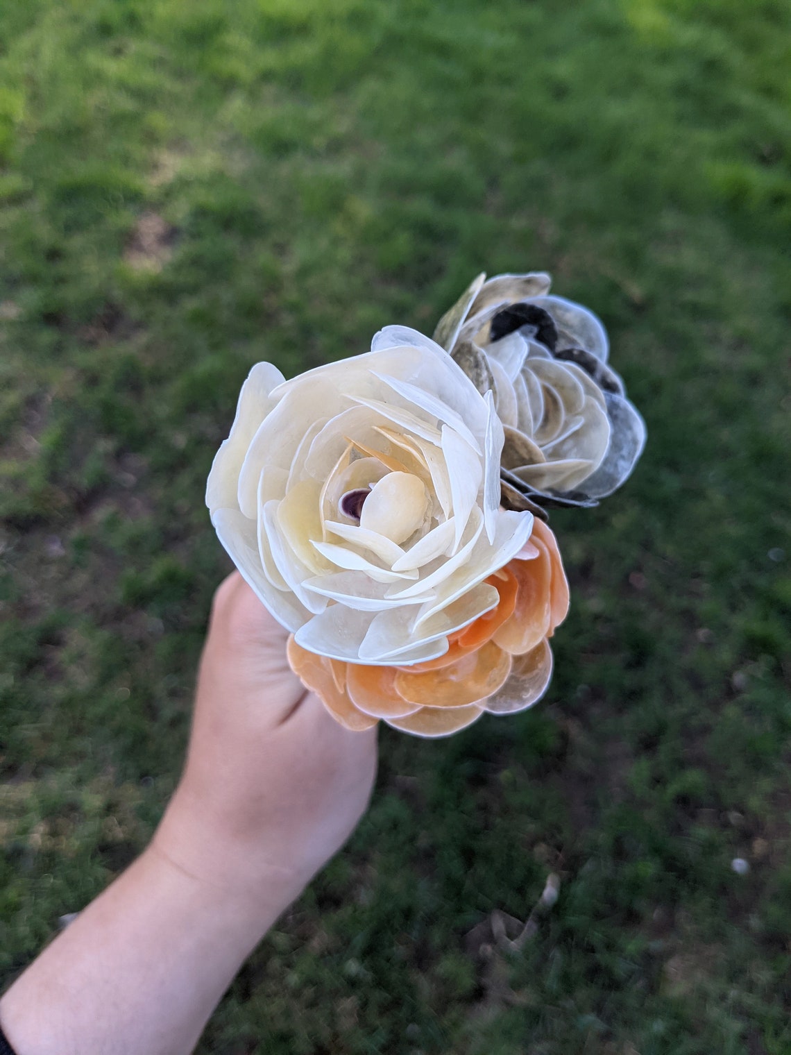 Hand Made Shell Flowers - Etsy