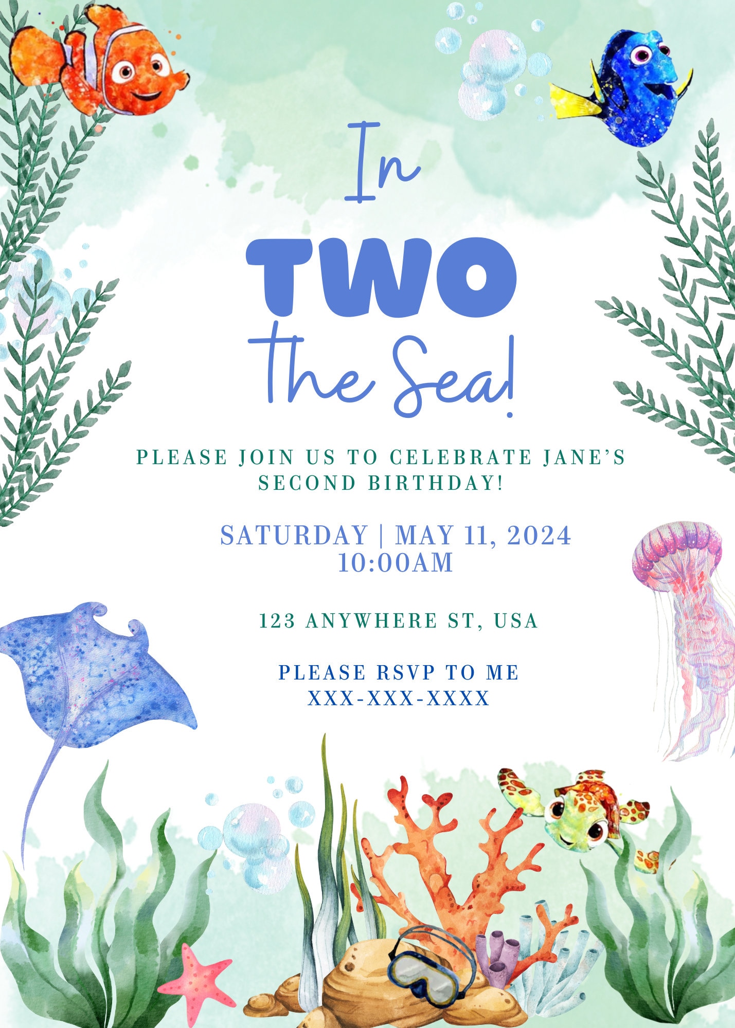The Sea Birthday Invitation