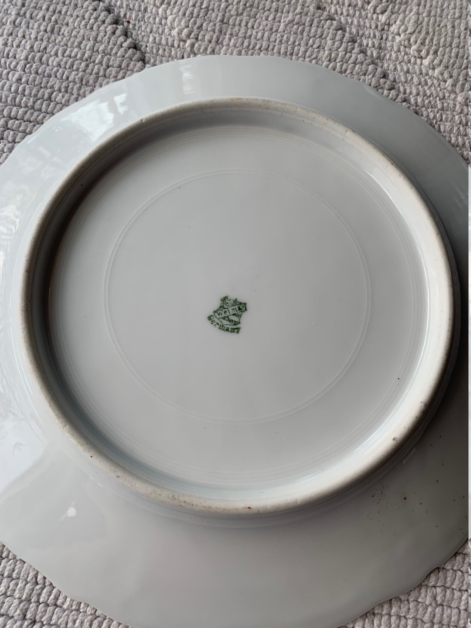 Weimar Germany China 8.5 Dessert Plates Embossed Painted | Etsy