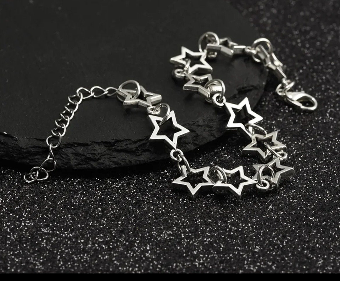 Y2K Alt Bracelet , Saturn Chain, Nana Anime Jewelry, Alt Necklace ...