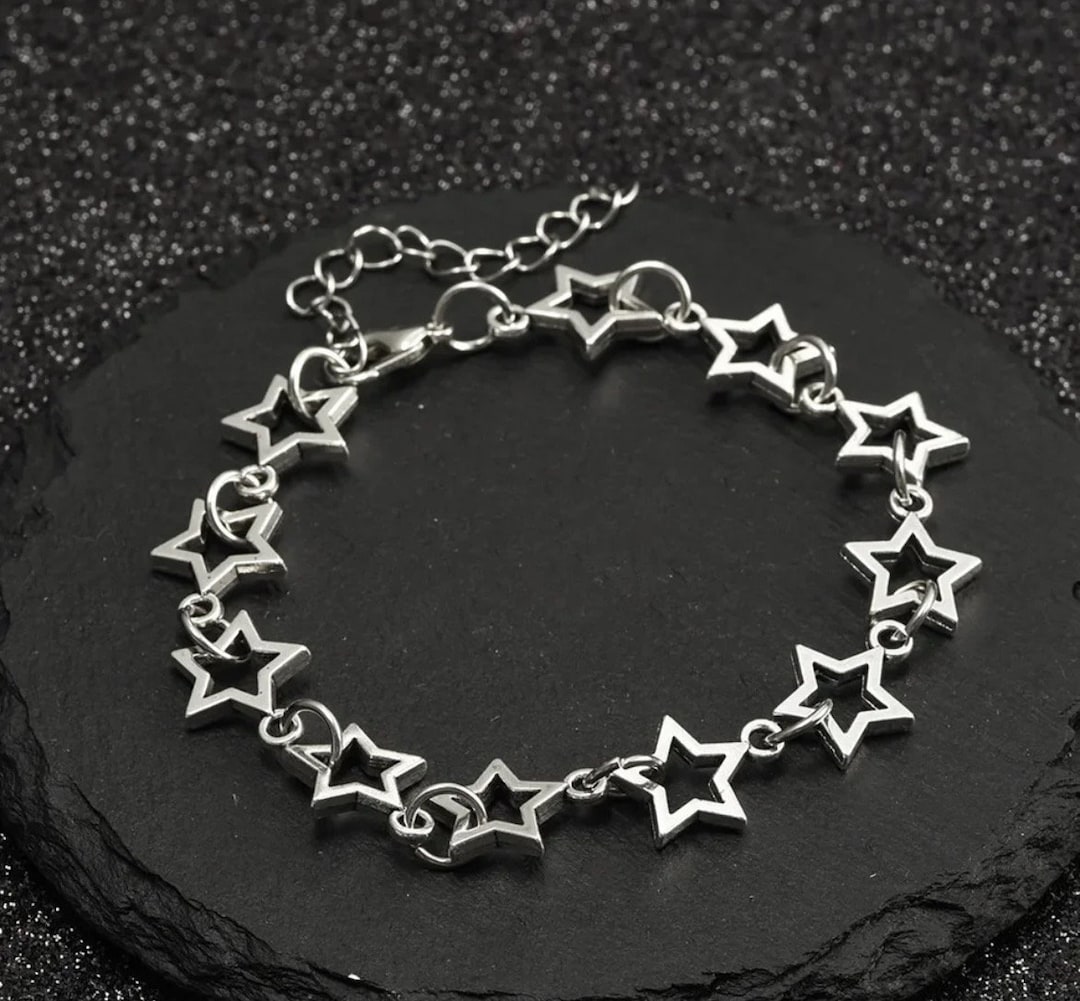 Y2K Alt Bracelet , Saturn Chain, Nana Anime Jewelry, Alt Necklace ...