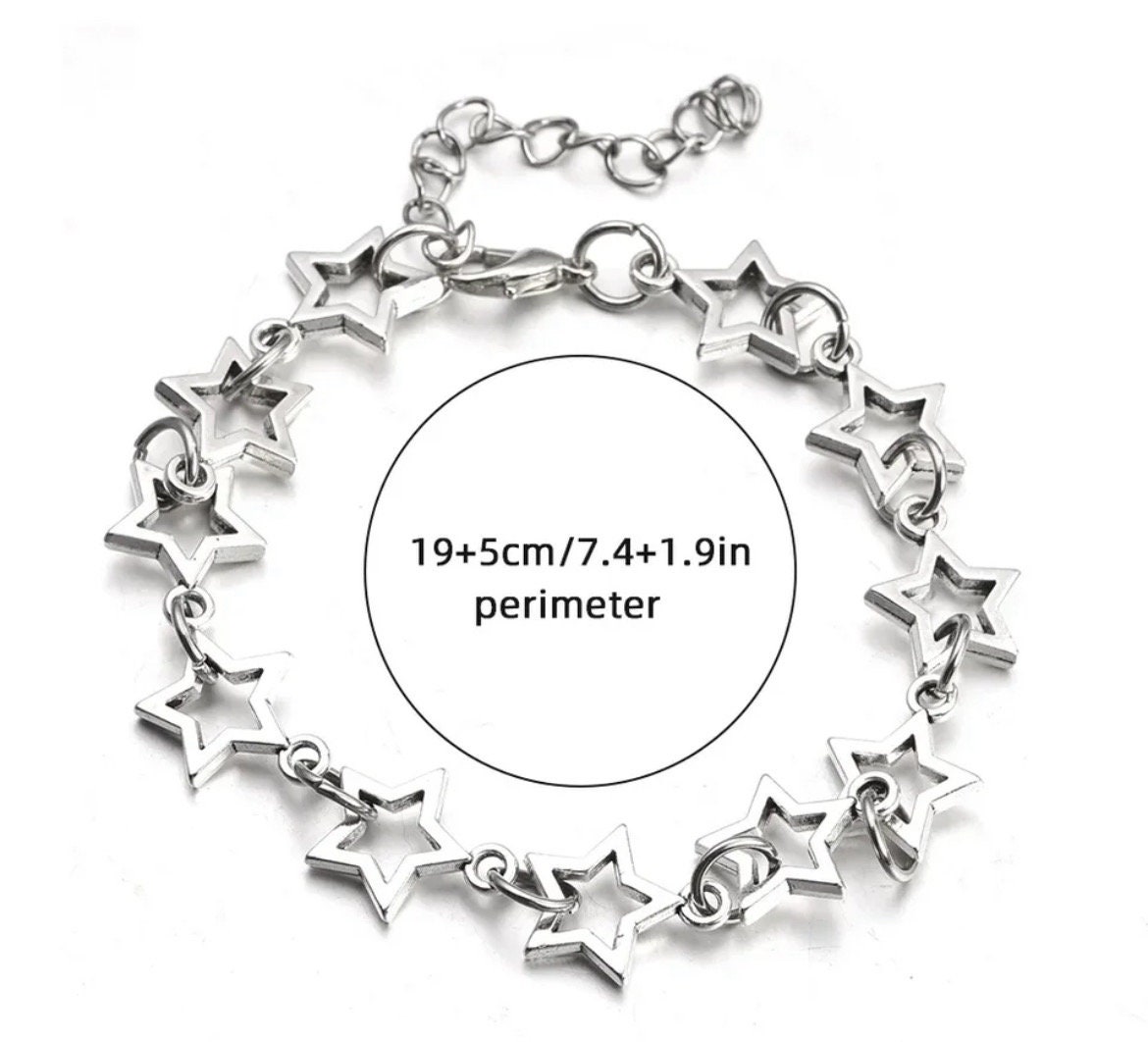 Y2K Alt Bracelet , Saturn Chain, Nana Anime Jewelry, Alt Necklace ...