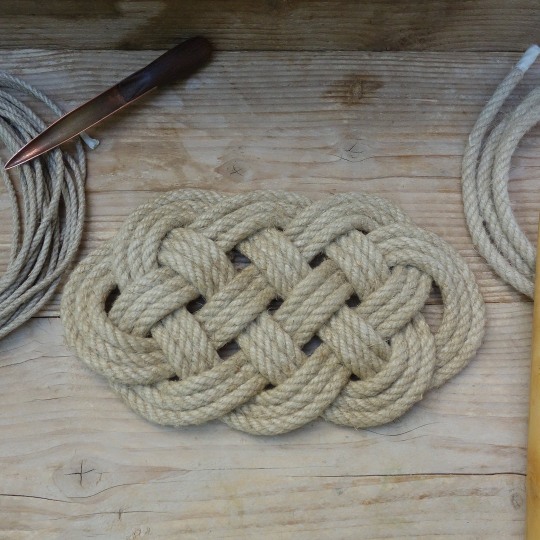 Handmade Rope Trivet in Natural Hemp Rustic and Authentic for Nautical ...