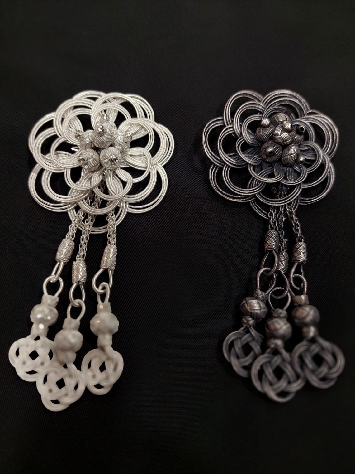 Womens Silver Brooch Silver Hijab Pin Woven Brooch for - Etsy