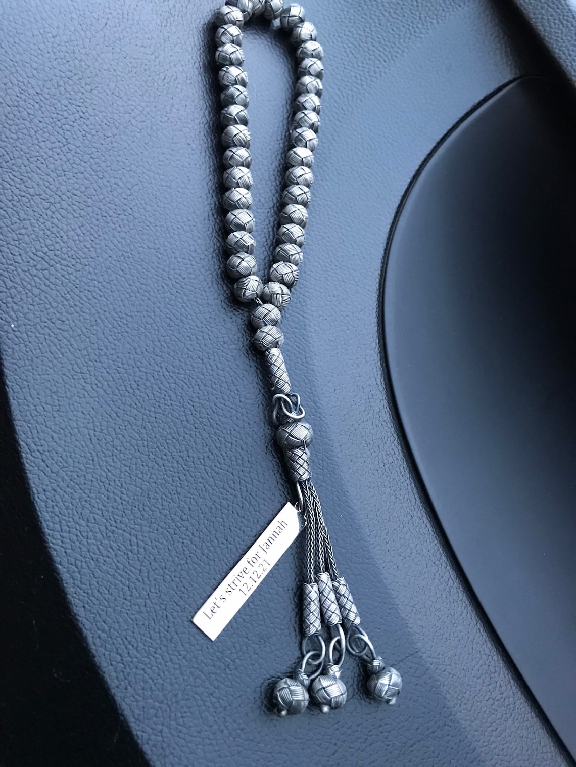 Sterling Silver Tesbih, Islamic Gift for Him, Islamic Silver Rosary ...