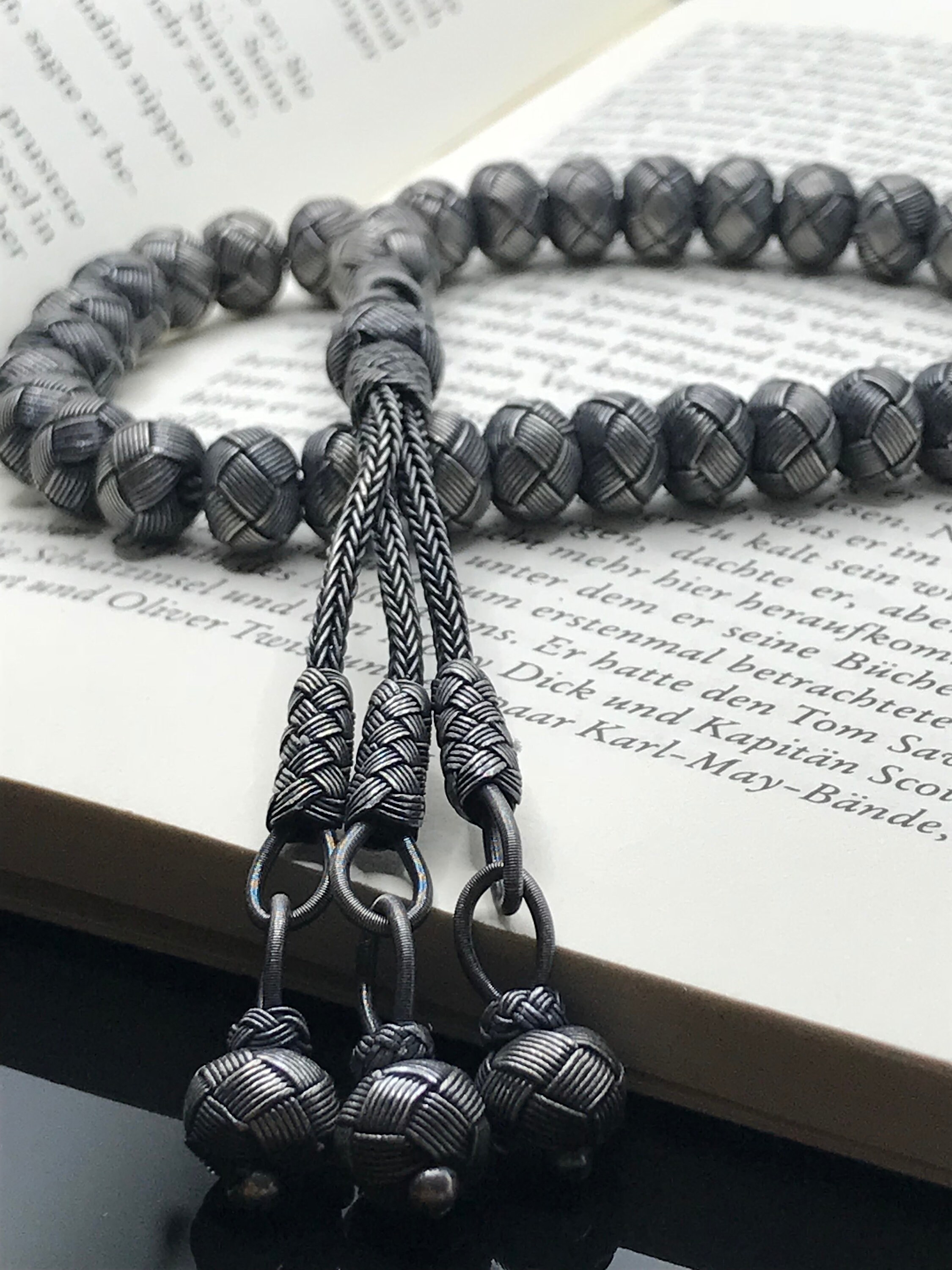 Sterling Silver Tesbih, Islamic Gift for Him, Islamic Silver Rosary ...