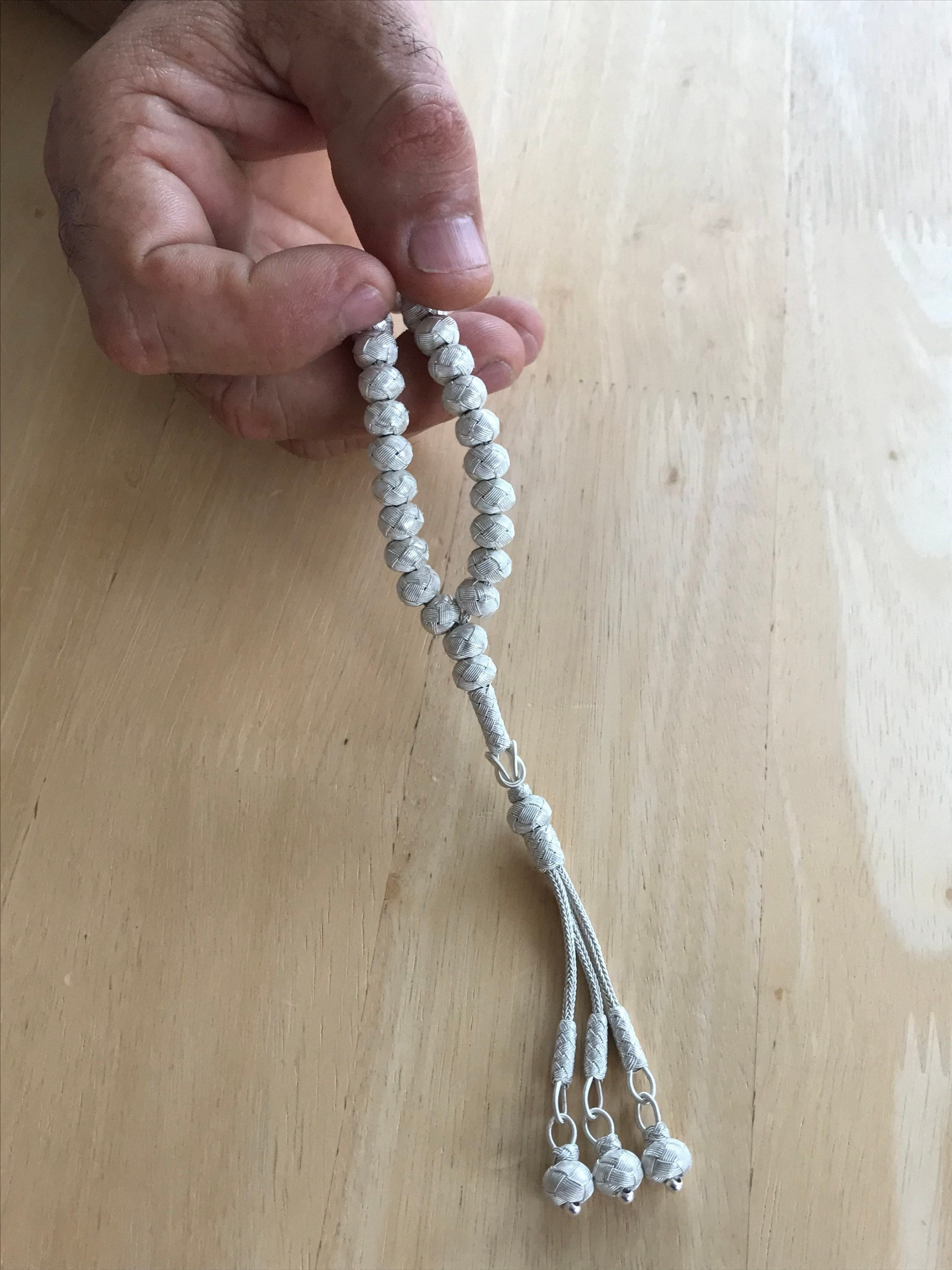 Silver Islamic Tesbih, 33 Bead Tesbih, Silver Rosary, Islamic Gift ...