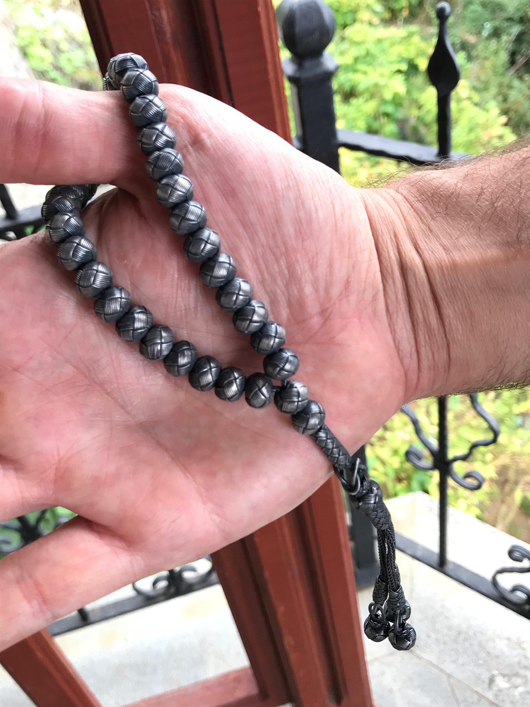 Sterling Silver Tesbih, Islamic Gift for Him, Islamic Silver Rosary ...