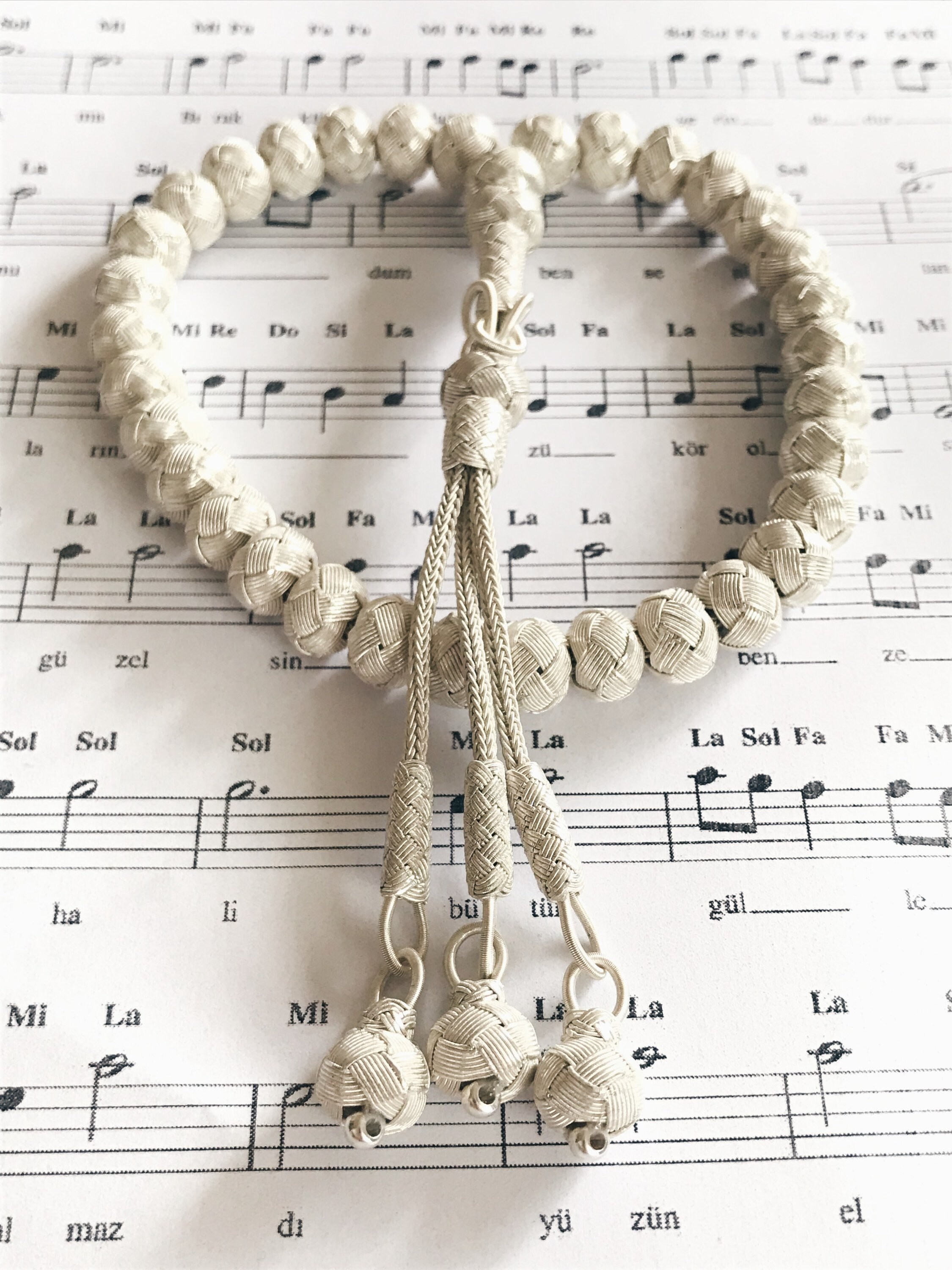 Silver Islamic Tesbih, 33 Bead Tesbih, Silver Rosary, Islamic Gift ...