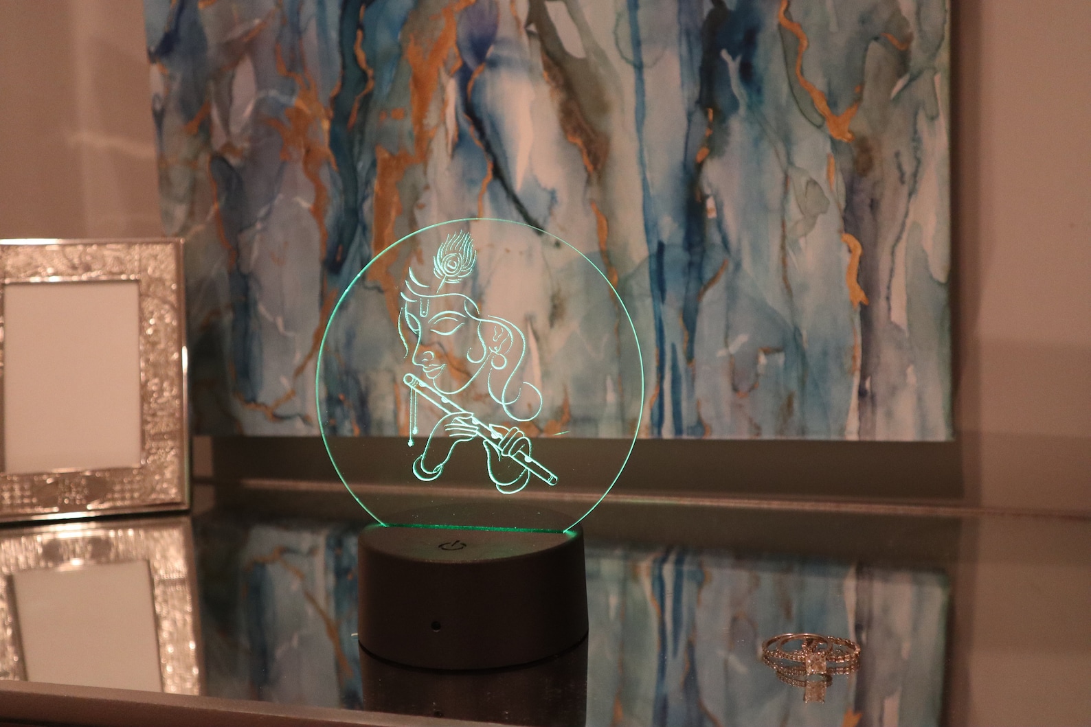 Krishna Silhouette Nightlight, Krishna, Indian Home Decor, Mandir ...