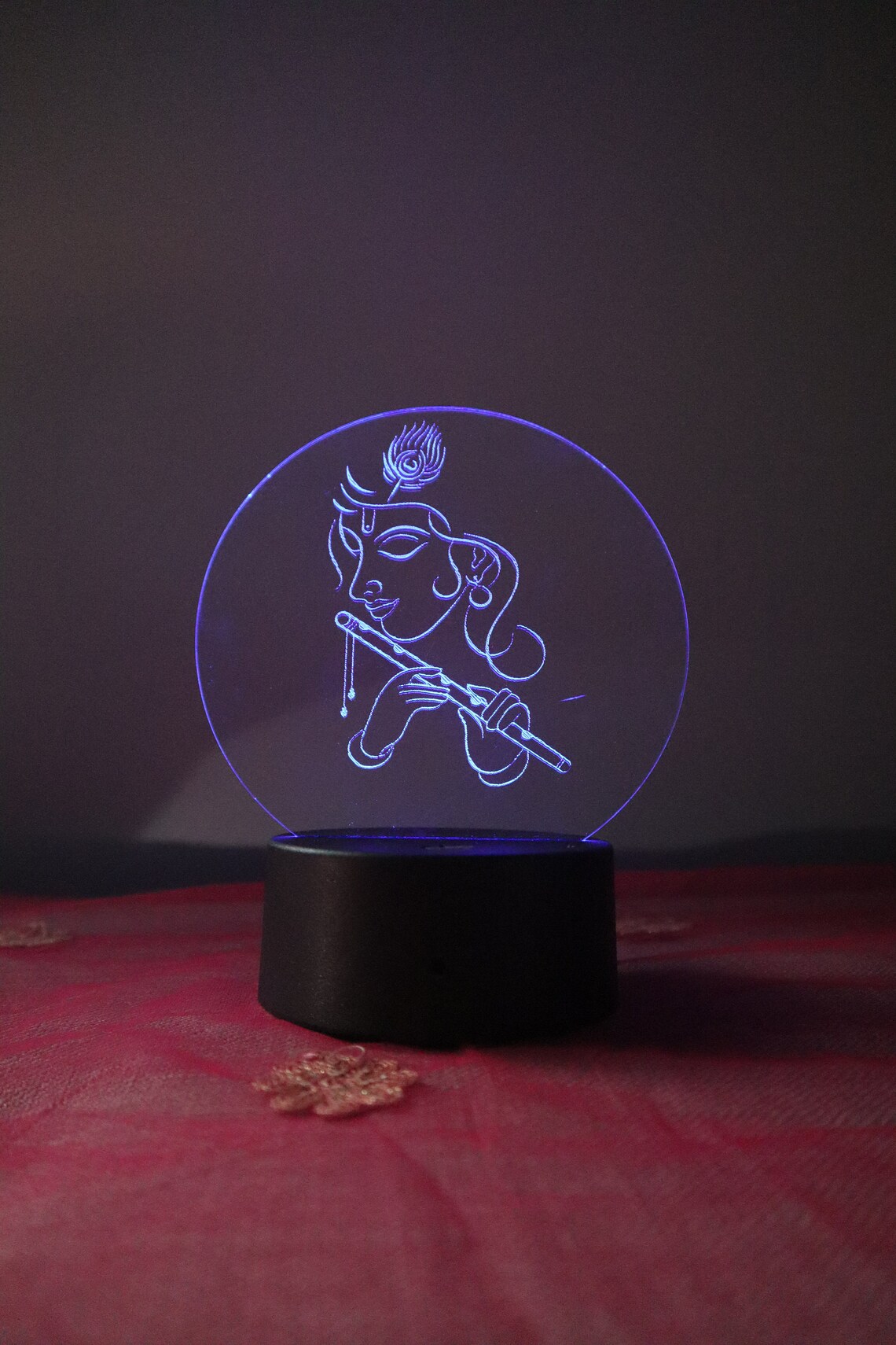 Krishna Silhouette Nightlight, Krishna, Indian Home Decor, Mandir ...