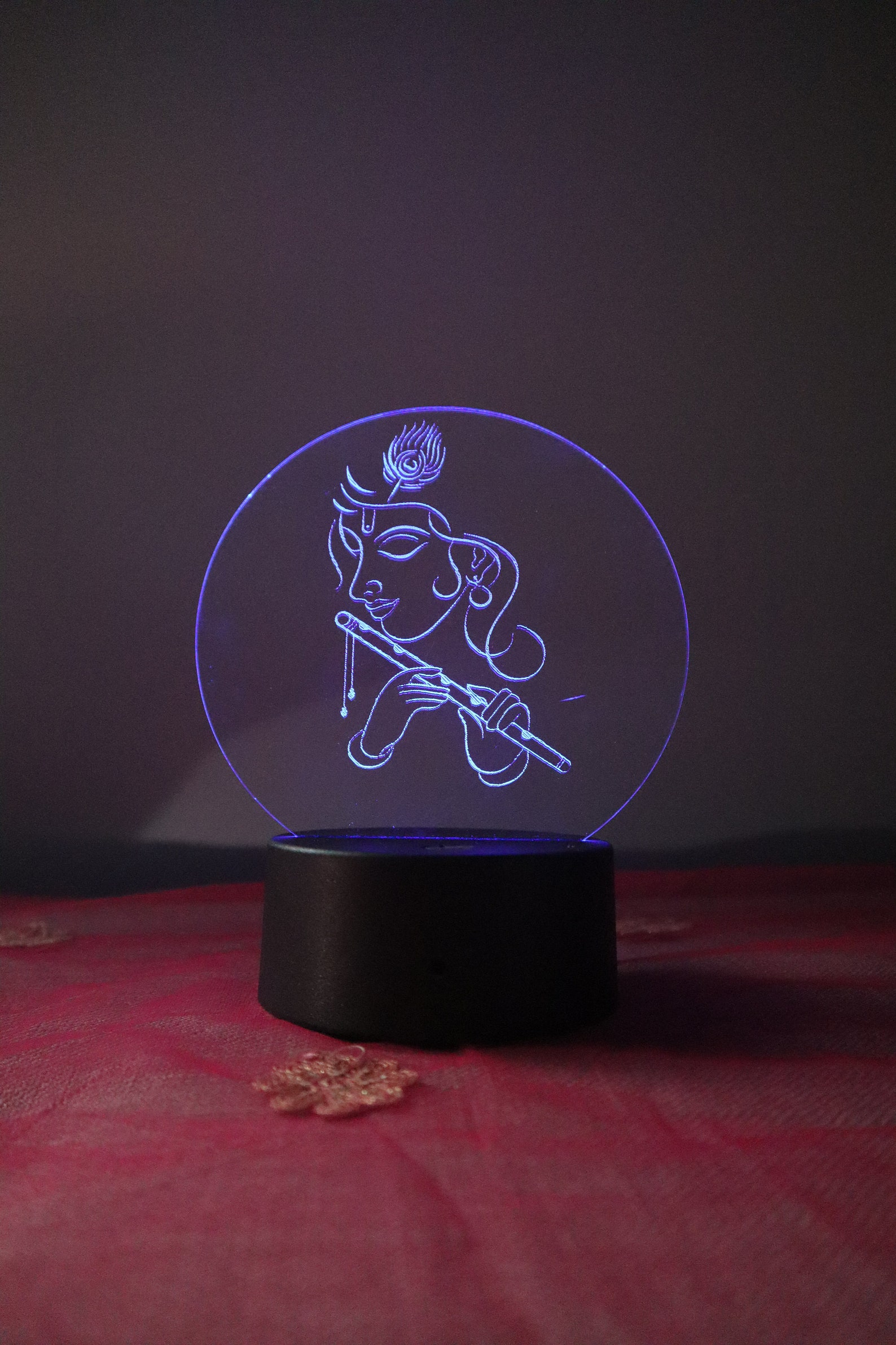 Krishna Silhouette Nightlight, Krishna, Indian Home Decor, Mandir ...